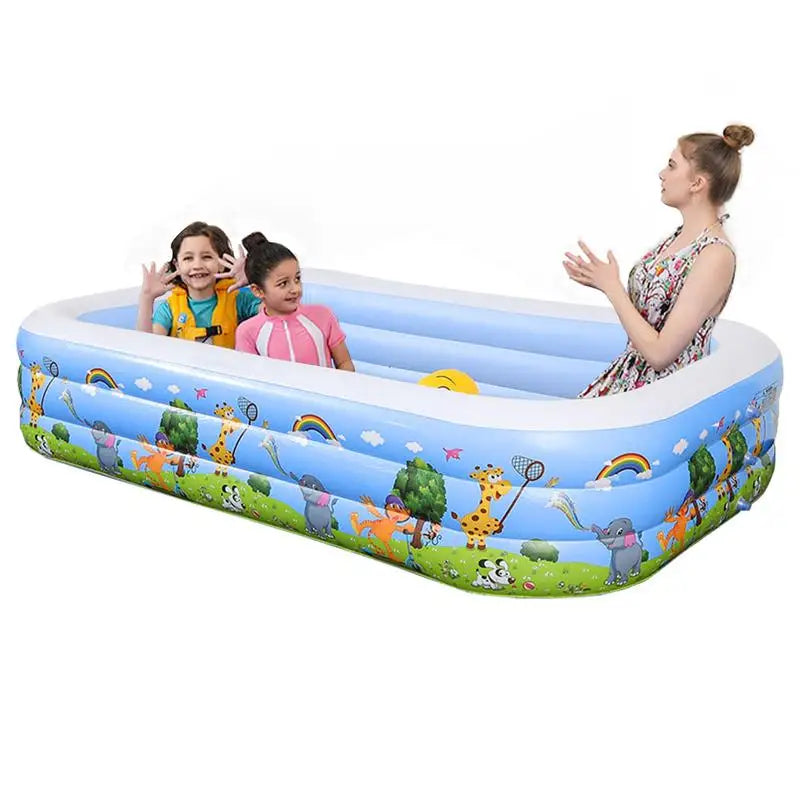 Heavy Duty Inflatable Pool with Reinforced Sides for Family FunSwimming ...
